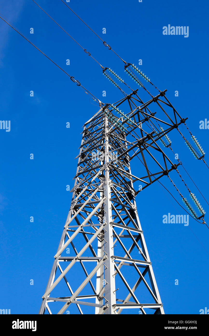 High-voltage power poles Stock Photo - Alamy