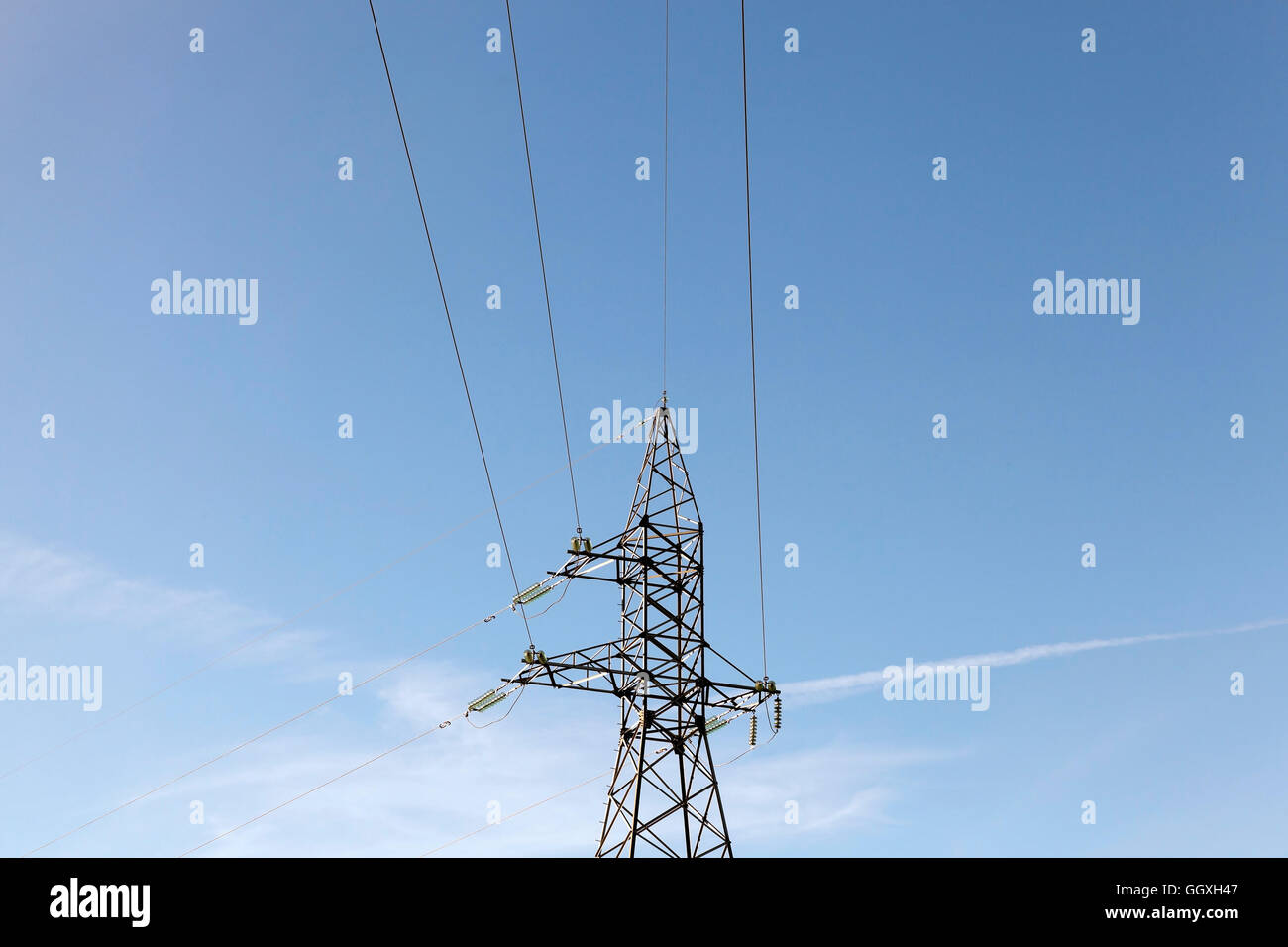High-voltage power poles Stock Photo - Alamy