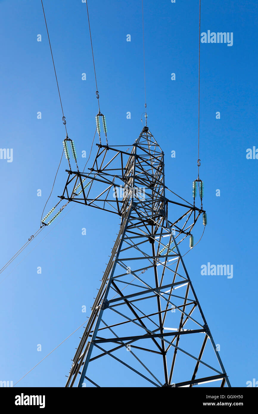 High-voltage power poles Stock Photo - Alamy