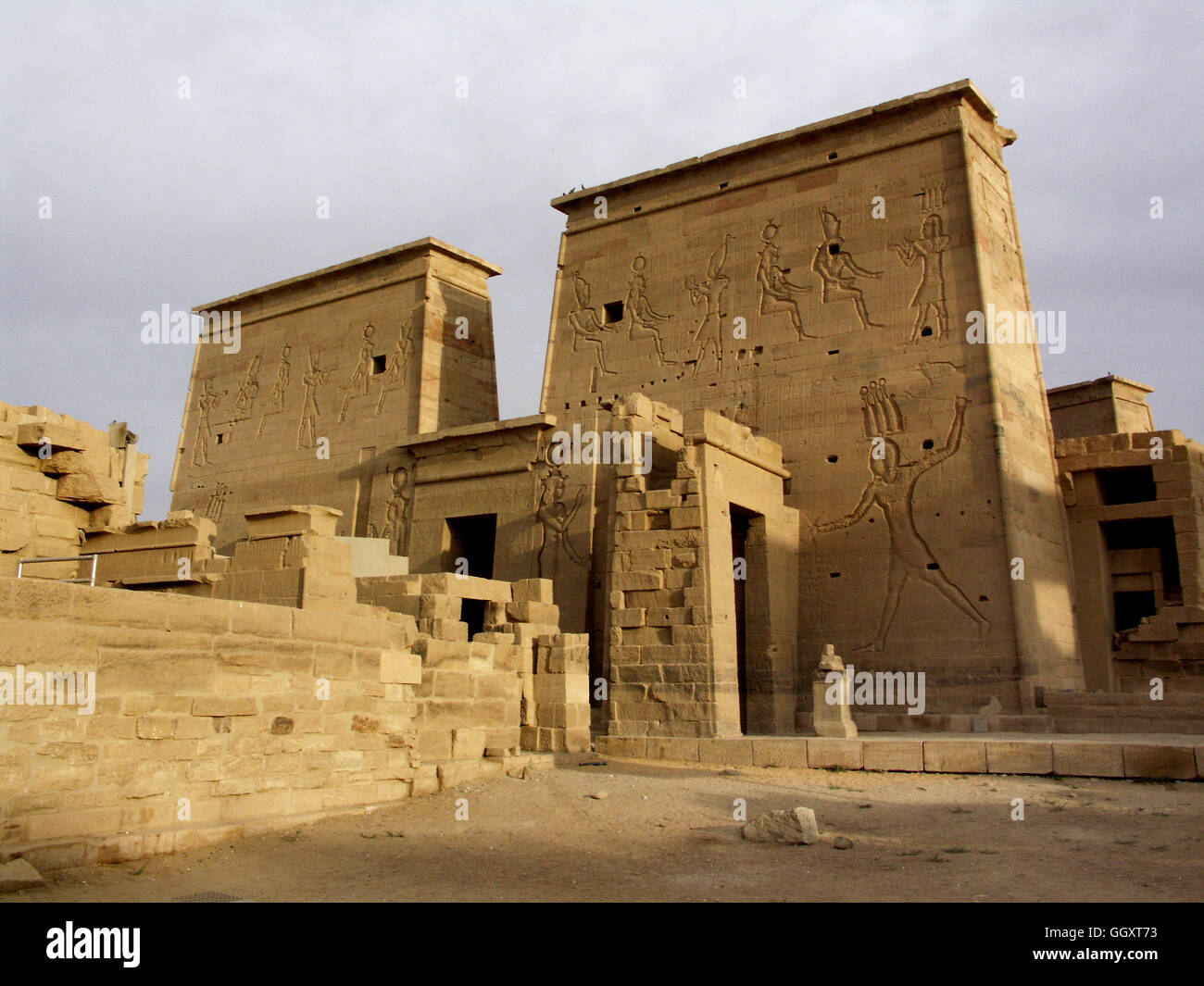 The Temple of Philae was moved from its original location by ...