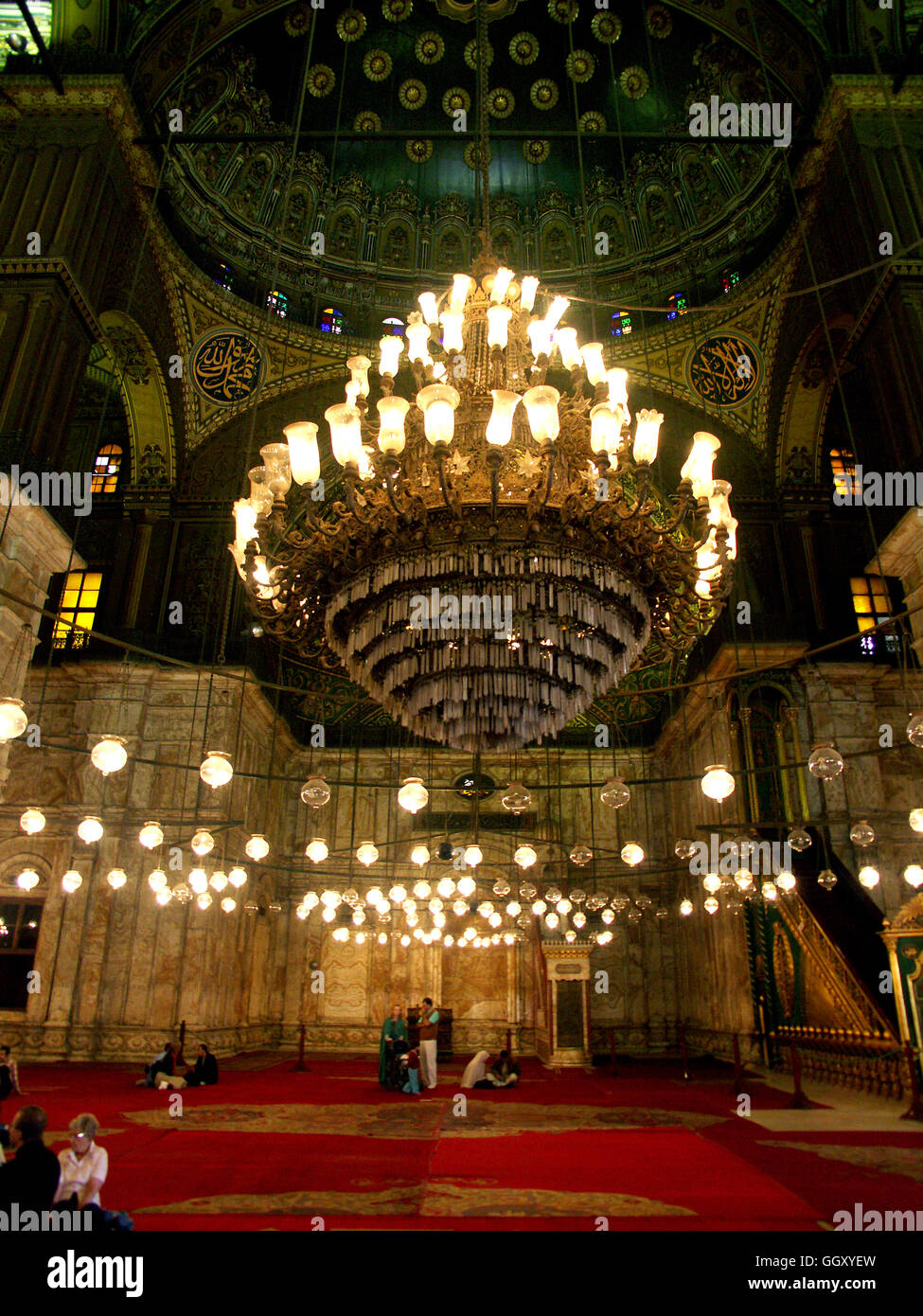 nterior prayer hall of the Muhammad Ali Mosque, also known as the ...