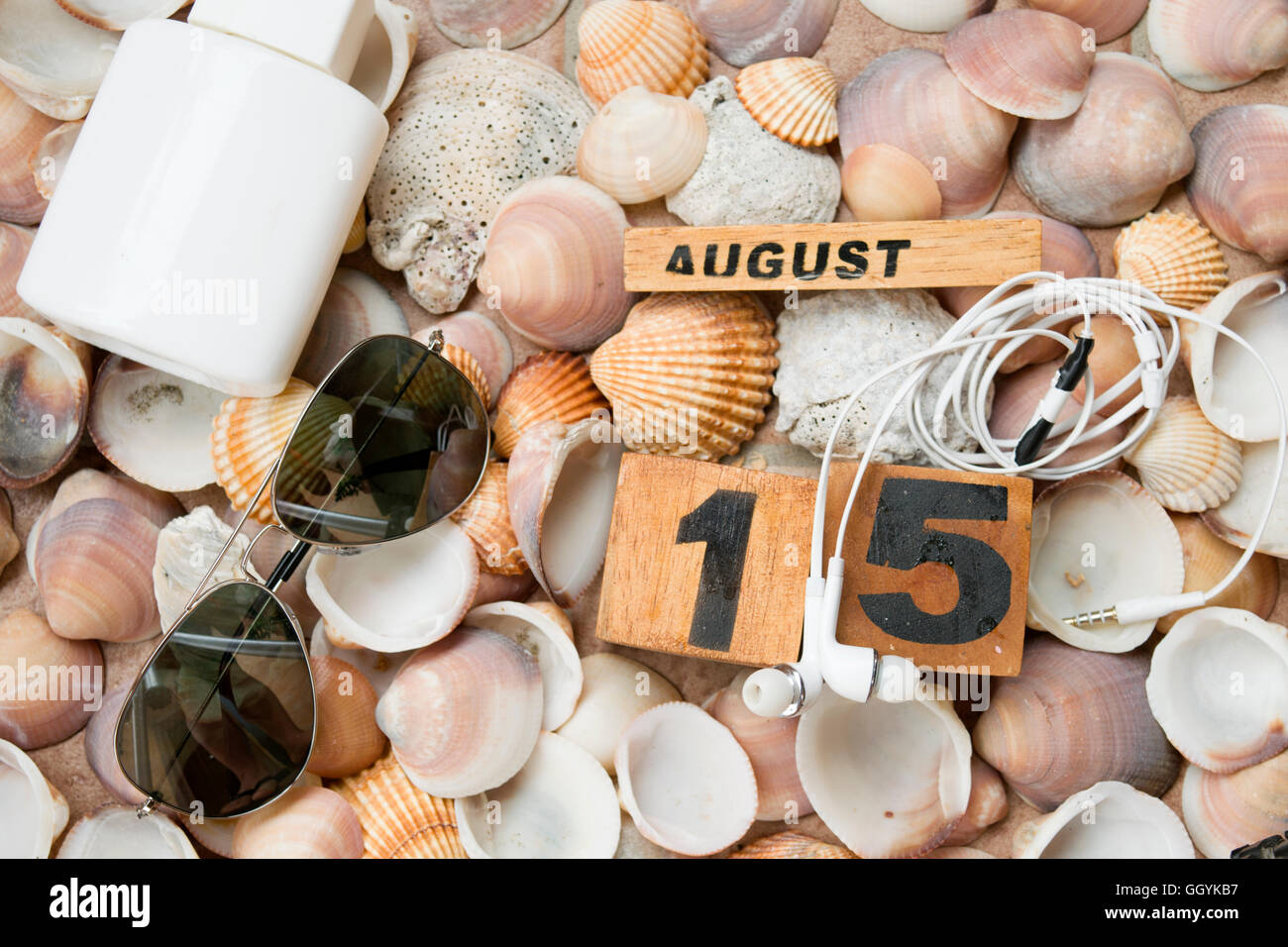 summer sea beaches and holidays at 15 of august Stock Photo - Alamy