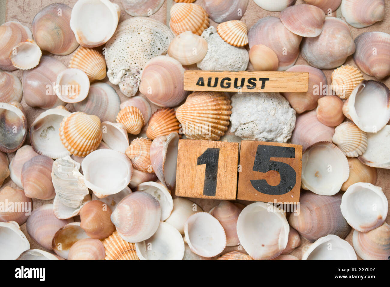 summer sea beaches and holidays at 15 of august Stock Photo - Alamy