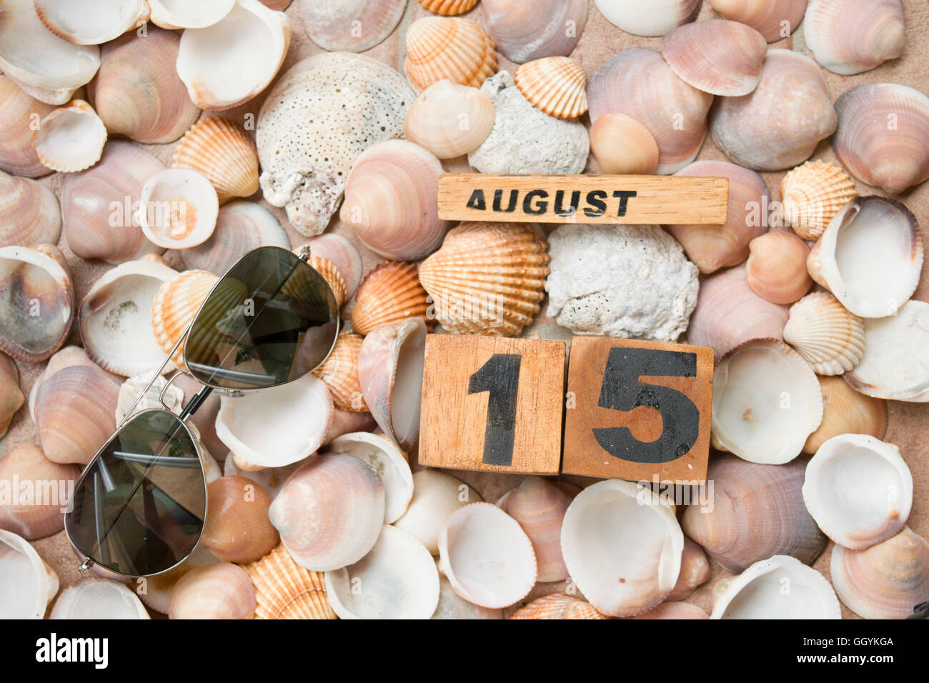 summer sea beaches and holidays at 15 of august Stock Photo - Alamy