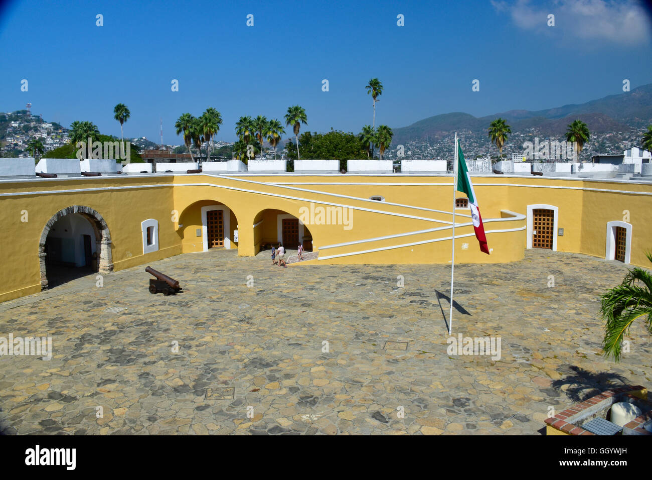 Historic Spanish fort and Museum in Acapulco, Mexico. Fort San Diego in ...