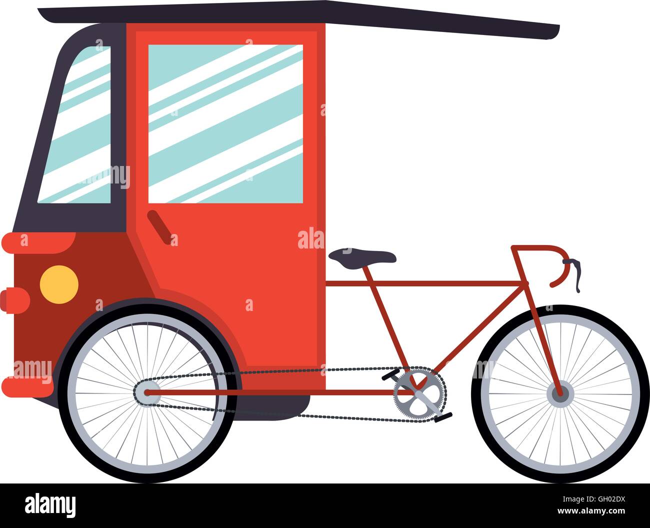 India cycle rickshaw Stock Vector Images - Alamy
