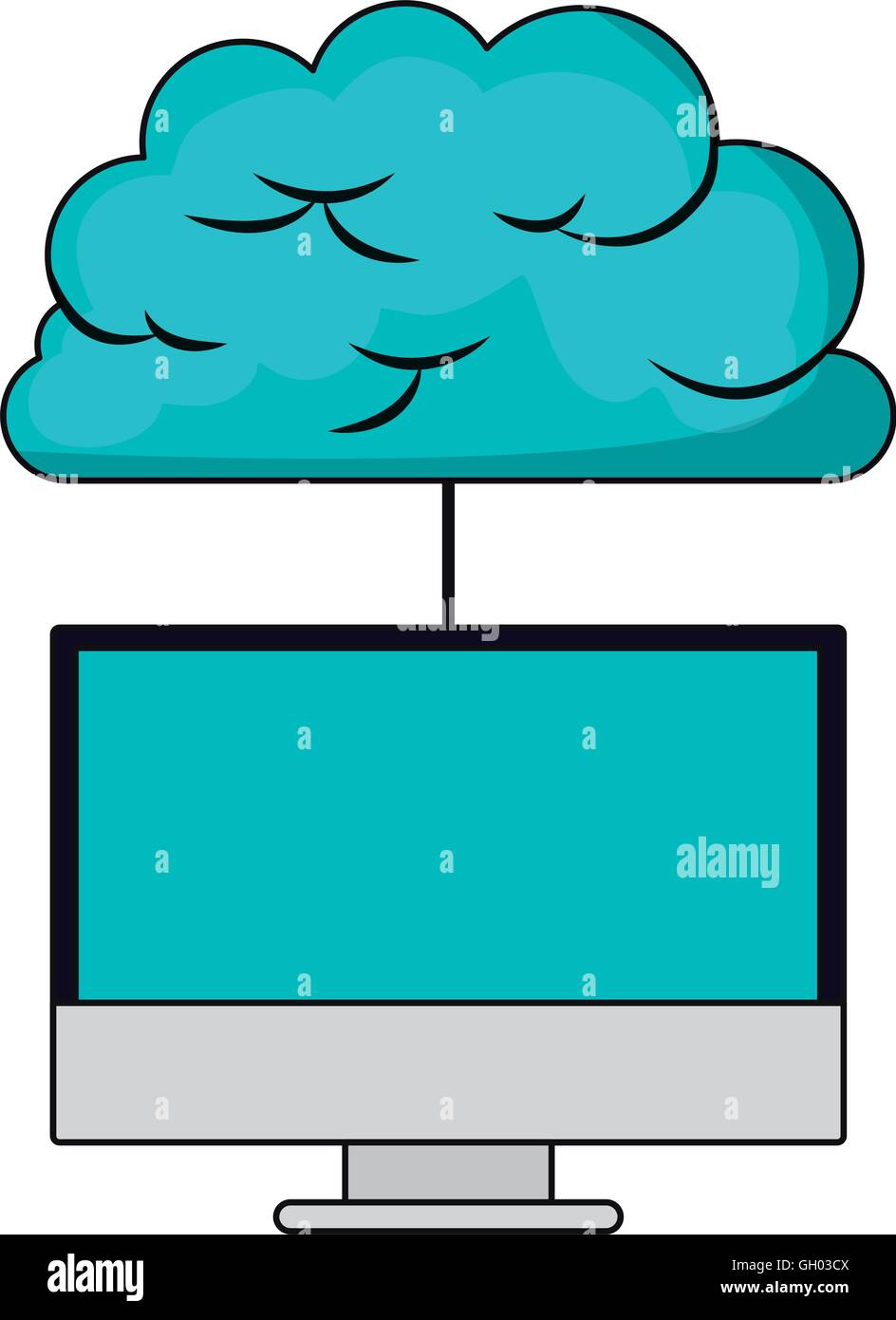 cloud computing connection isolated icon design Stock Vector Image ...