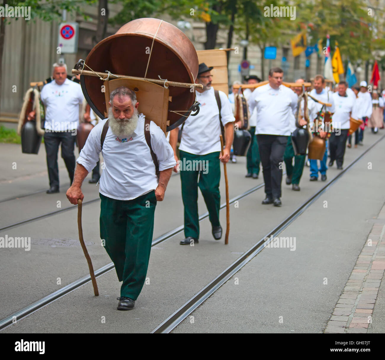 ZURICH - AUGUST 1: Swiss National Day parade on August 1, 2009 in ...