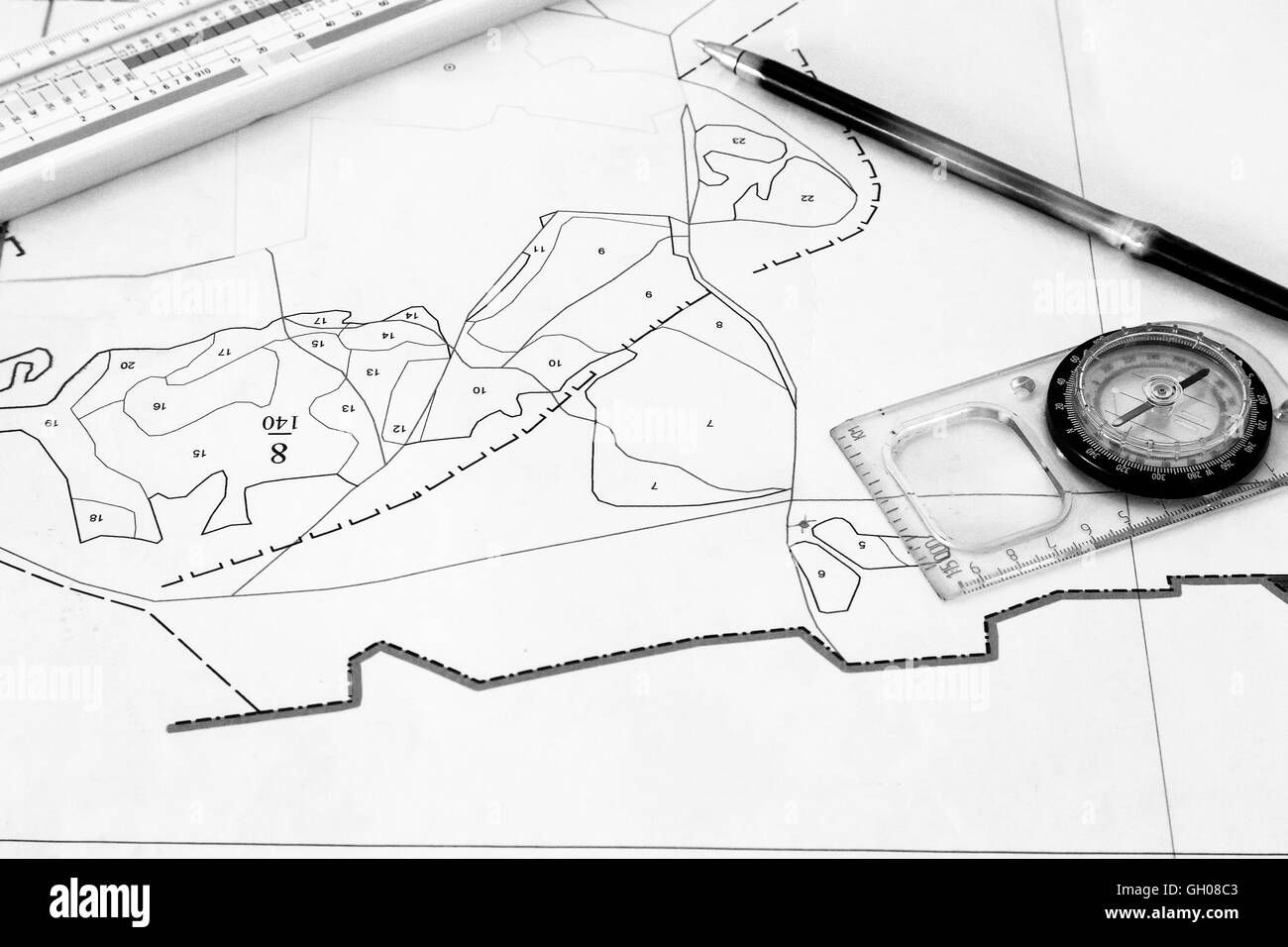 Marking of plot hi-res stock photography and images - Alamy