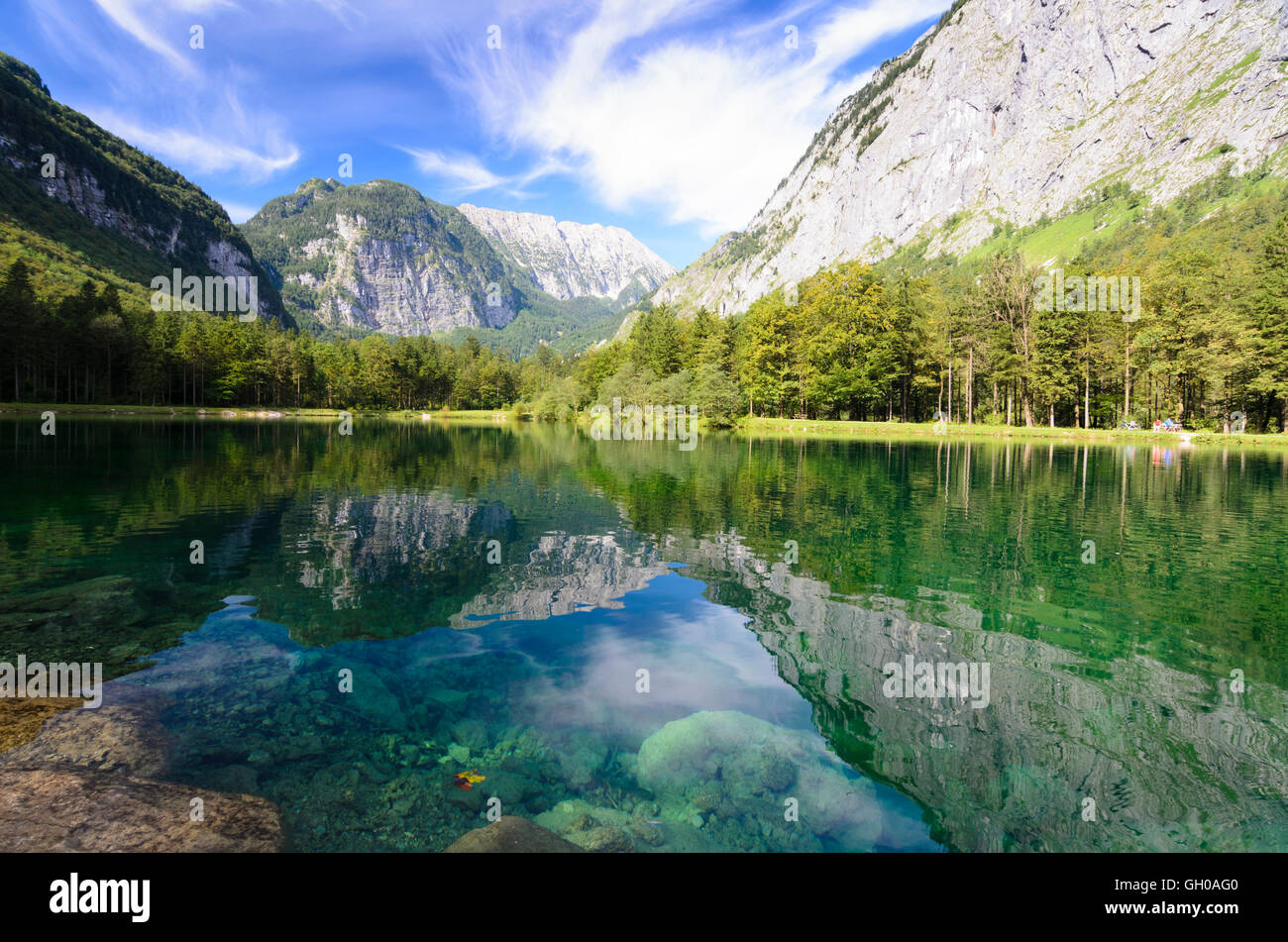Golling an der Salzach: lake Bluntausee, Austria, Salzburg, Tennengau ...