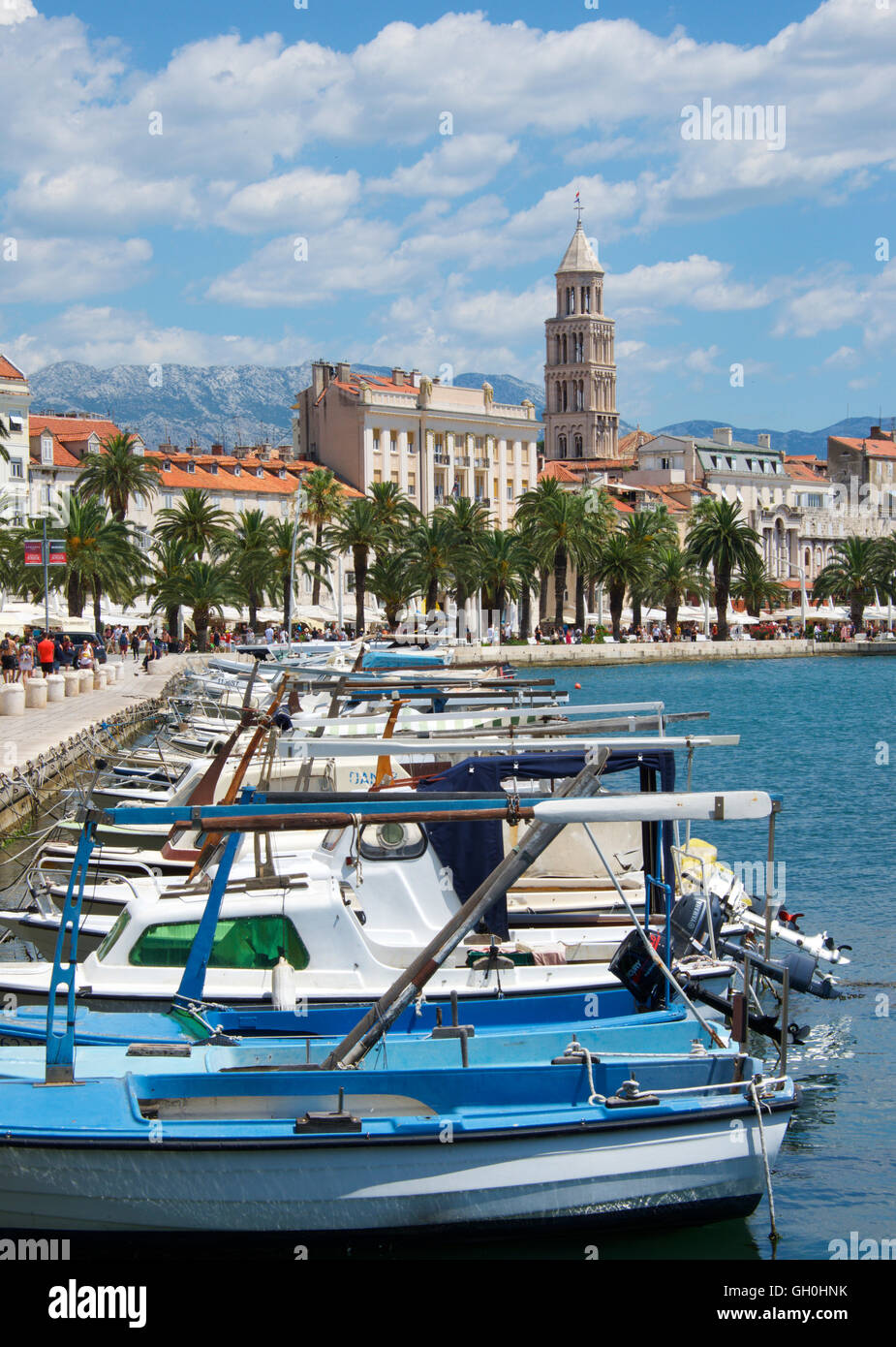 Split Riva and marina, Croatia Stock Photo - Alamy