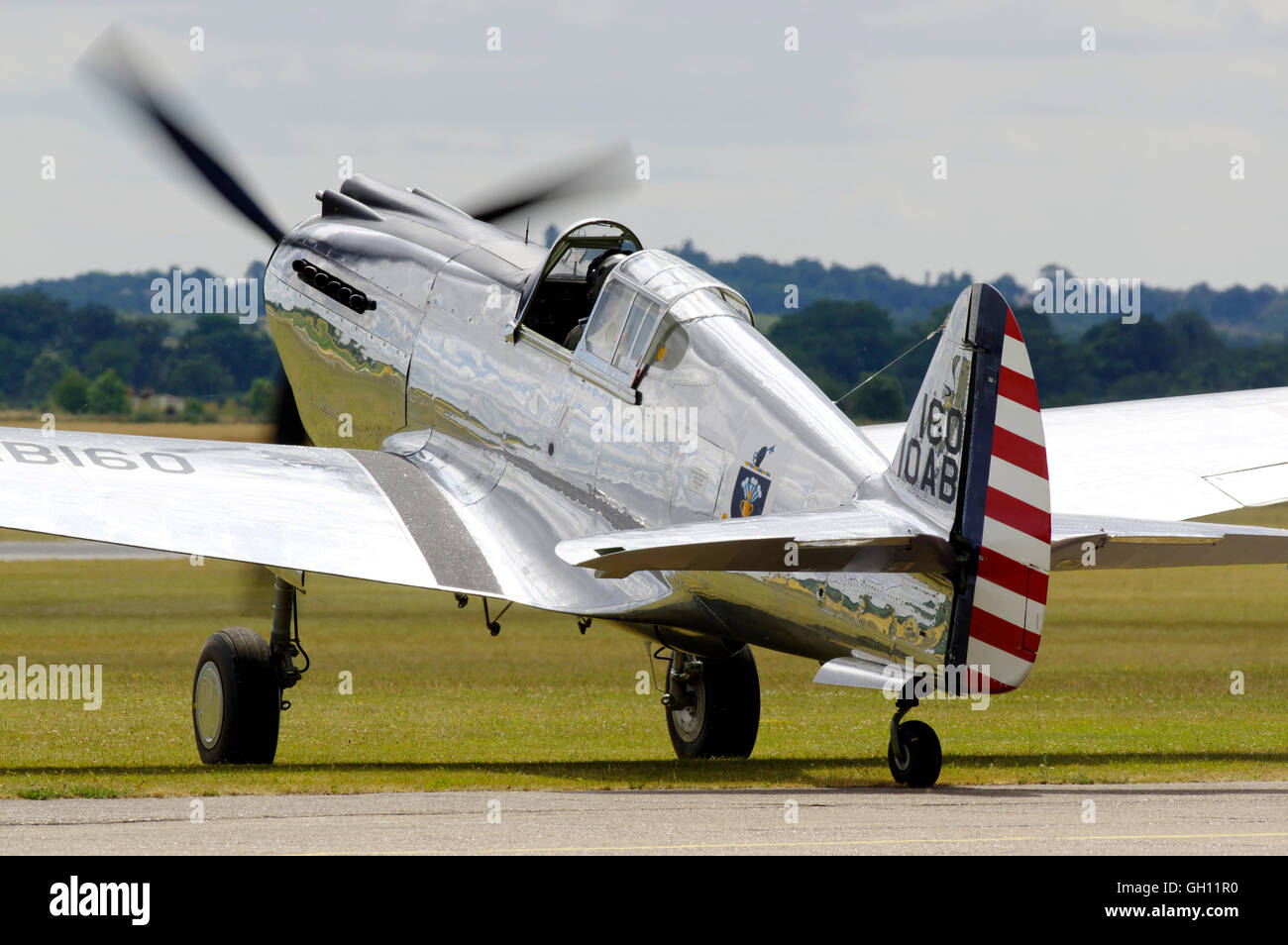 Curtiss P-40C,41-13357, G-CIIO at Duxford Stock Photo - Alamy