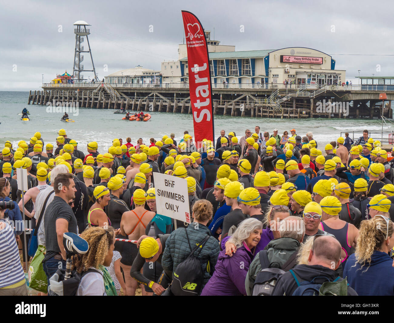 Bournemouth pier to pier swim hi-res stock photography and images - Alamy