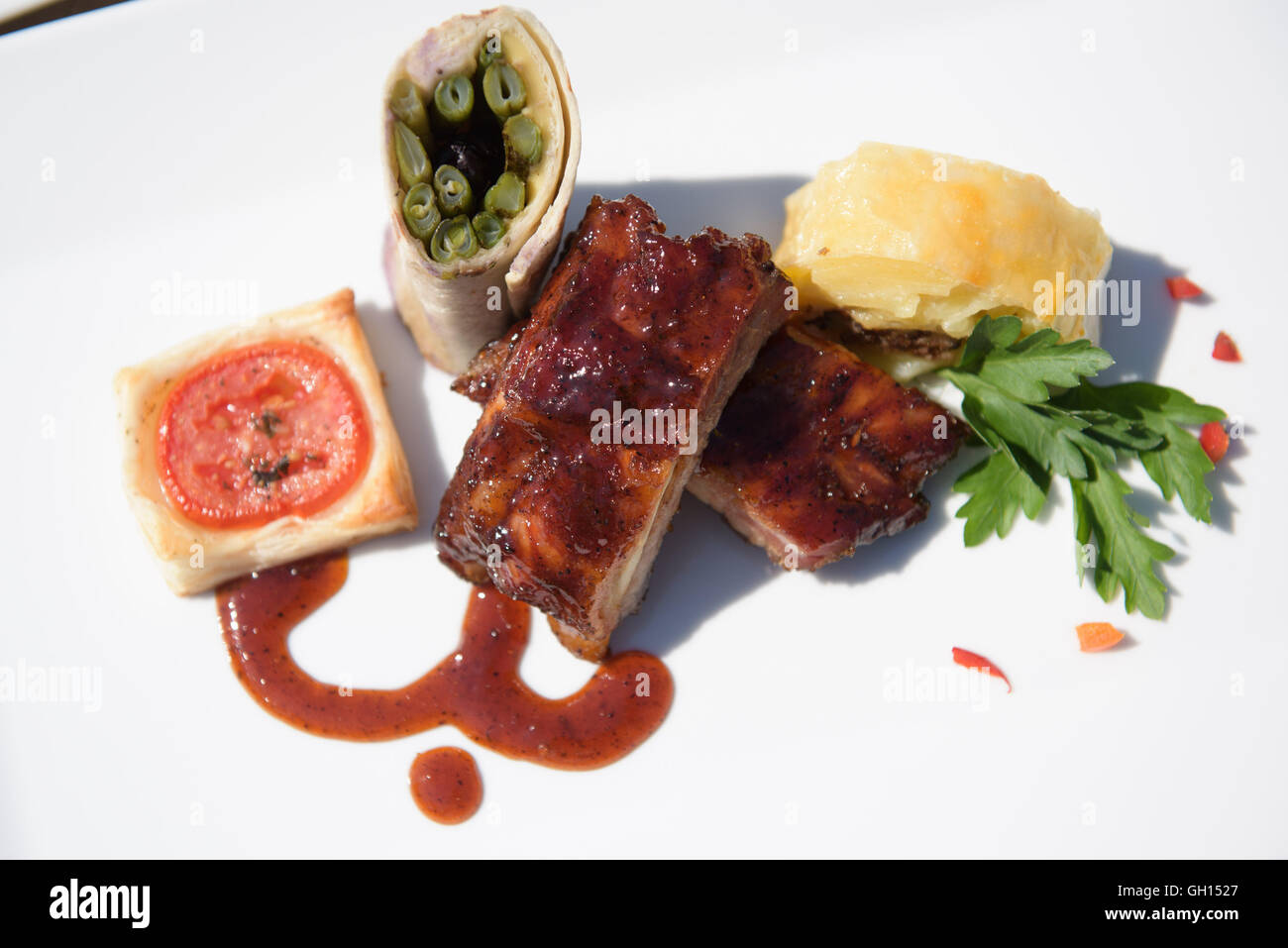Fulda, Germany. 07th Aug, 2016. Different barbequed specialities are on ...