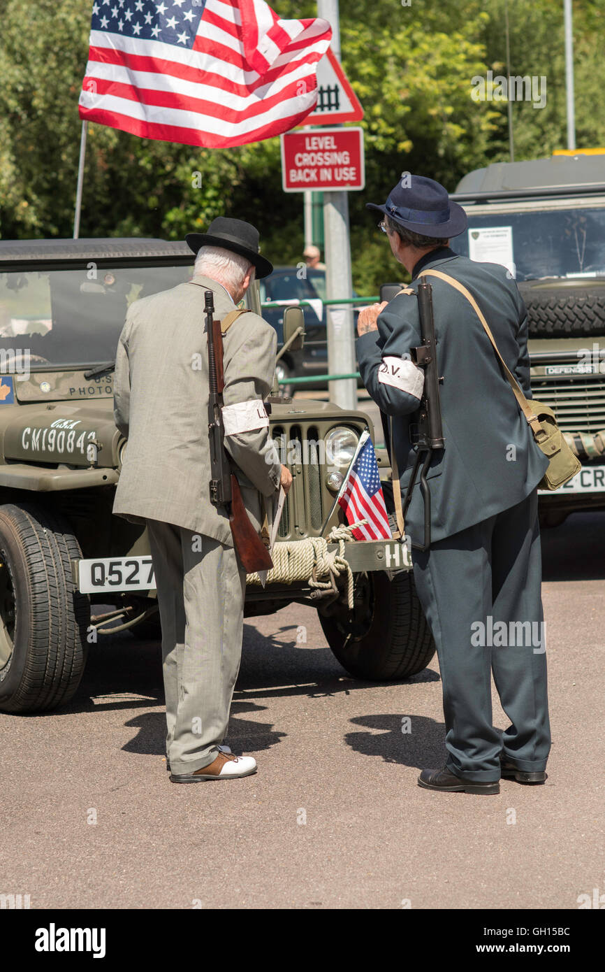 Dereham, Norfolk, UK. 07th Aug, 2016. Military Vehicles, 1940's stalls ...