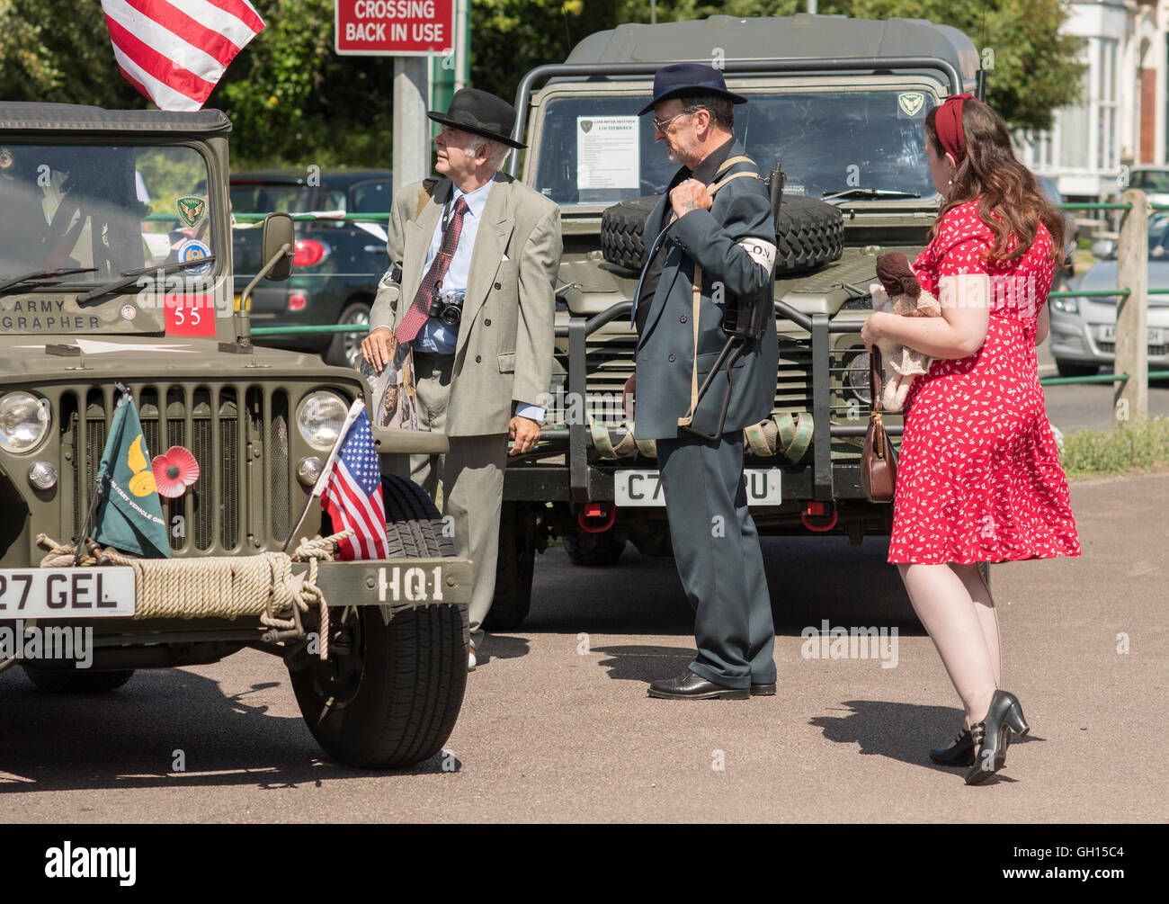 Dereham, Norfolk, UK. 07th Aug, 2016. Military Vehicles, 1940's stalls ...