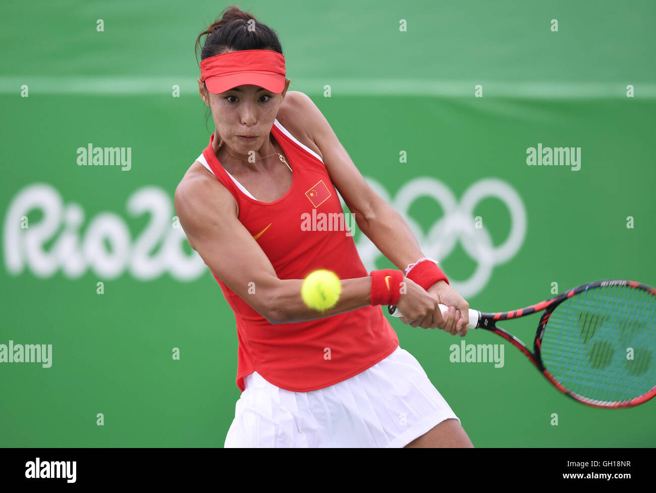 Rio De Janeiro, Brazil. 7th Aug, 2016. Wang Qiang of China competes ...
