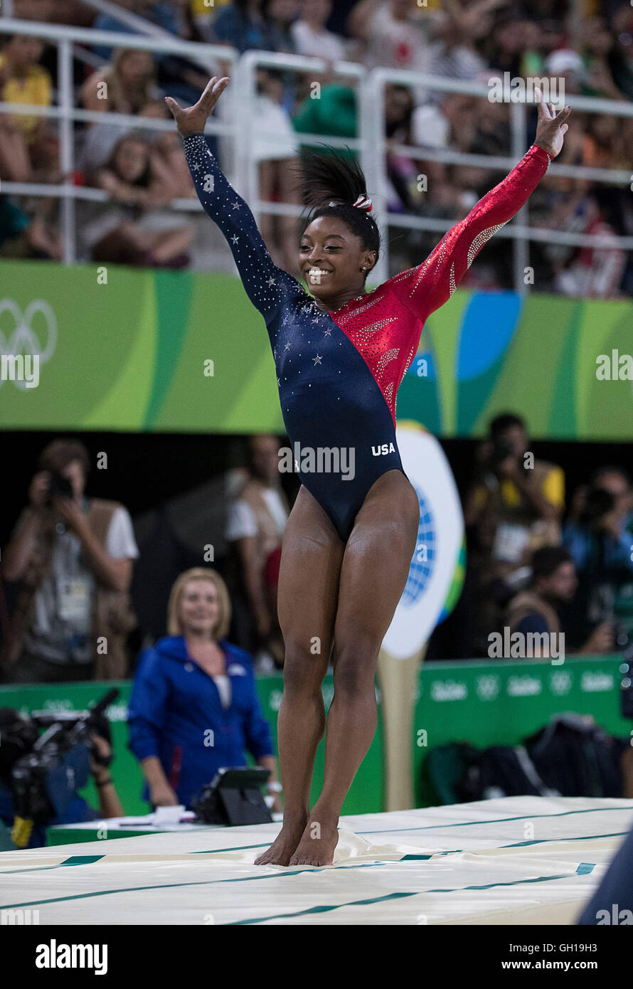Rio de Janeiro, RJ, Brazil. 7th Aug, 2016. OLYMPICS GYMNASTICS : Simone ...
