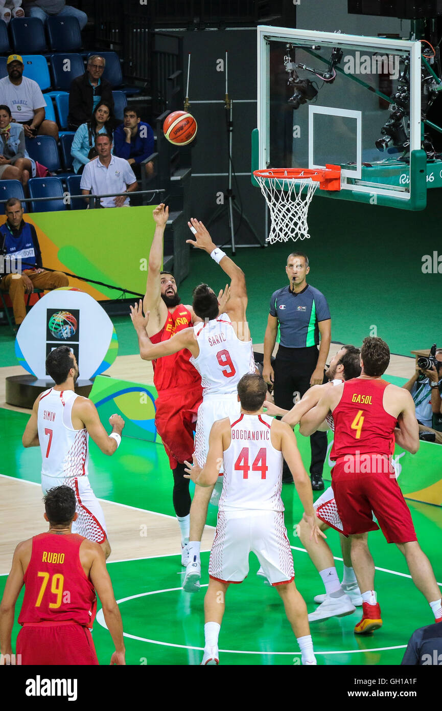 Rio de Janeiro, Brazil. 07th Aug, 2016. RIO 2016 OLYMPICS BASKETBALL ...