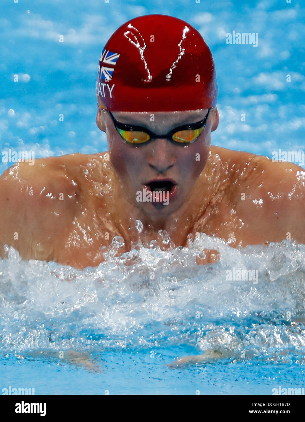 Rio De Janeiro, Brazil 7th Aug, 2016. Britain's Adam Peaty competes ...