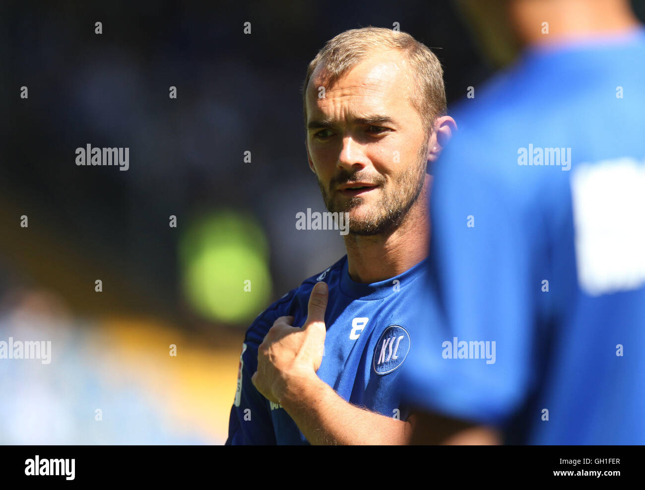 Bielefeld, Germany. 7th Aug, 2016. Karlsruhe's Erwin Hoffer during a ...