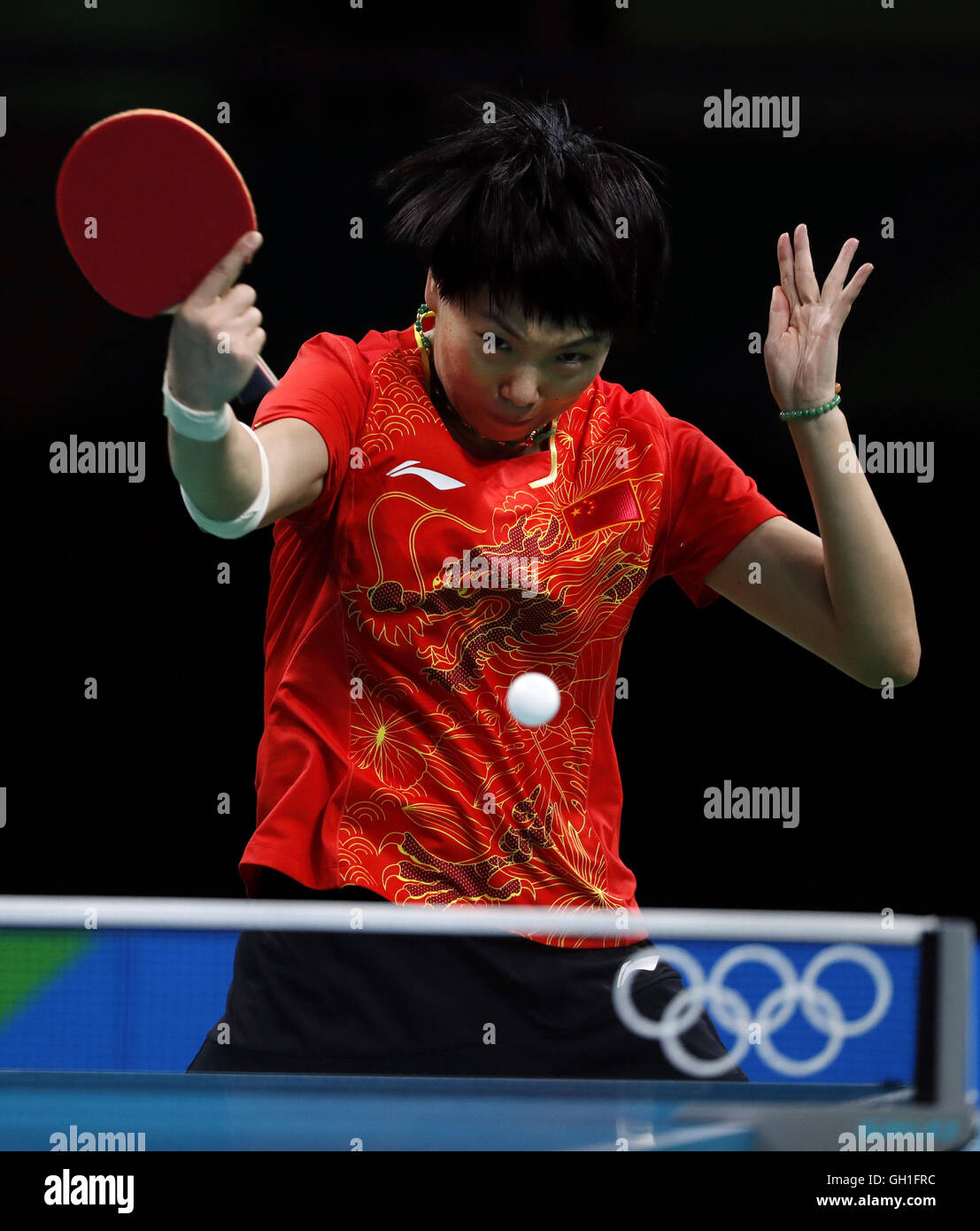 Rio De Janeiro, Brazil. 8th Aug, 2016. Li Xiaoxia of China competes ...