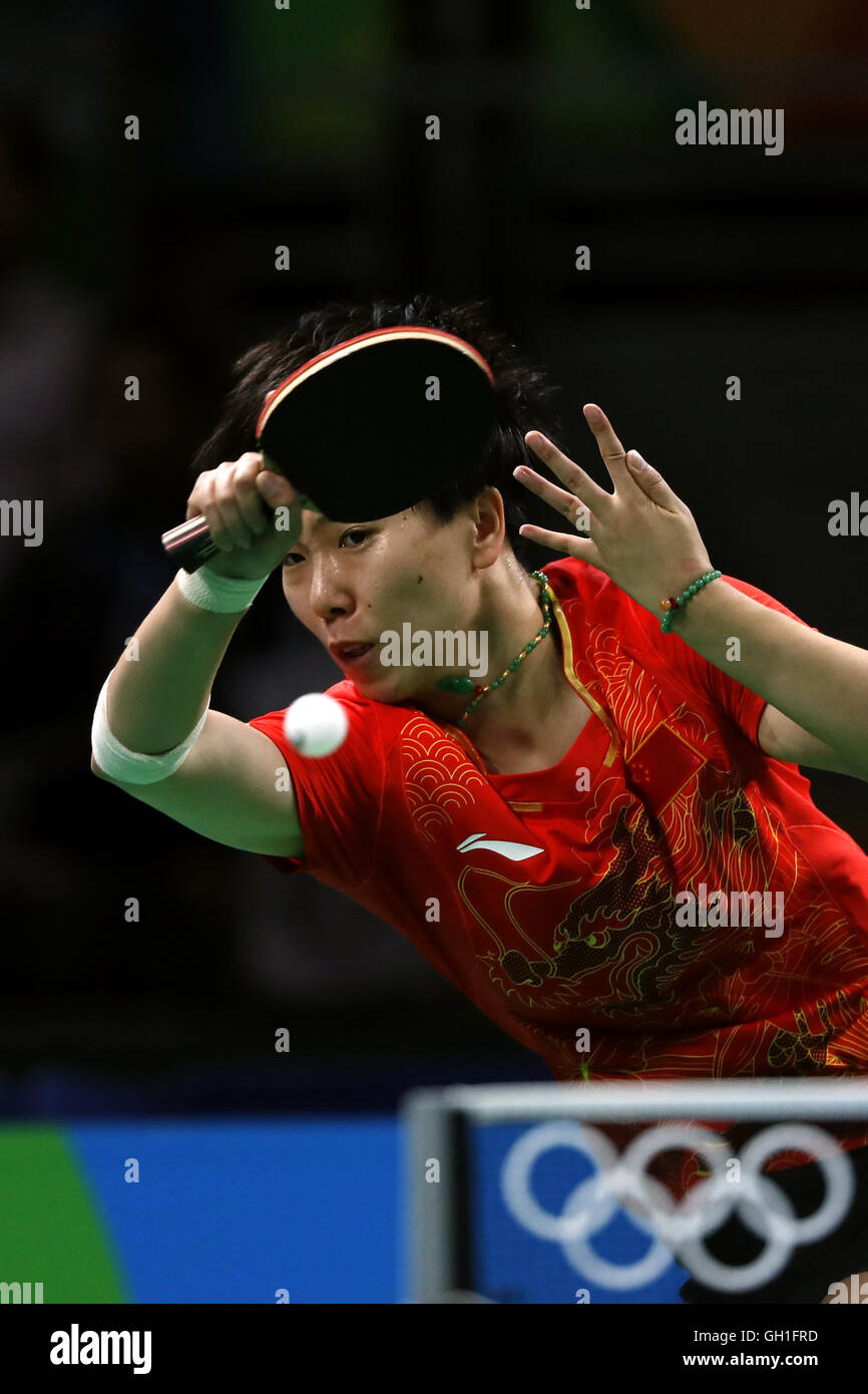 Rio De Janeiro, Brazil. 8th Aug, 2016. Li Xiaoxia of China competes ...