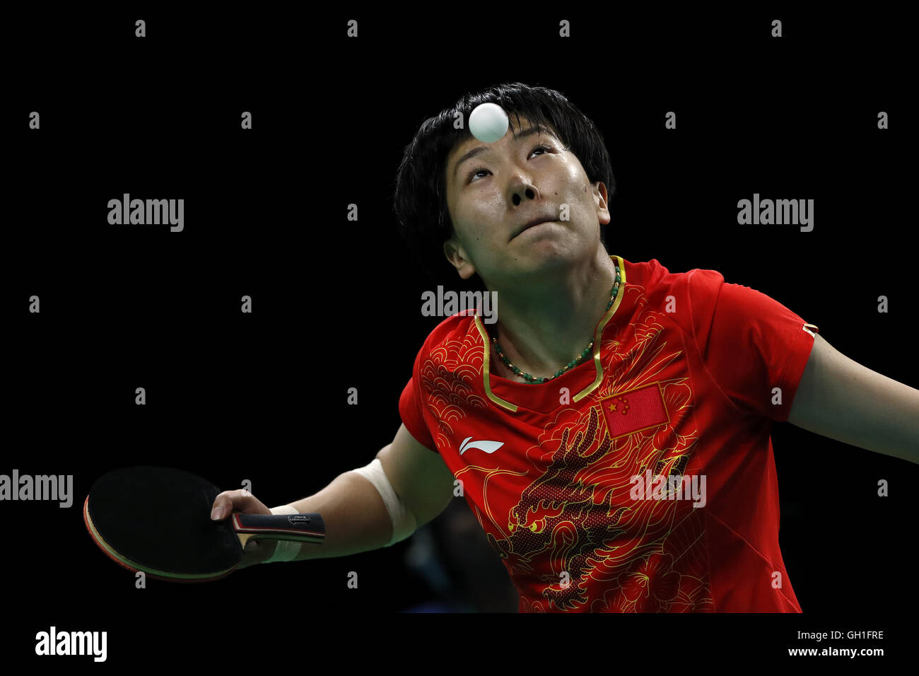 Rio De Janeiro, Brazil. 8th Aug, 2016. Li Xiaoxia of China competes ...