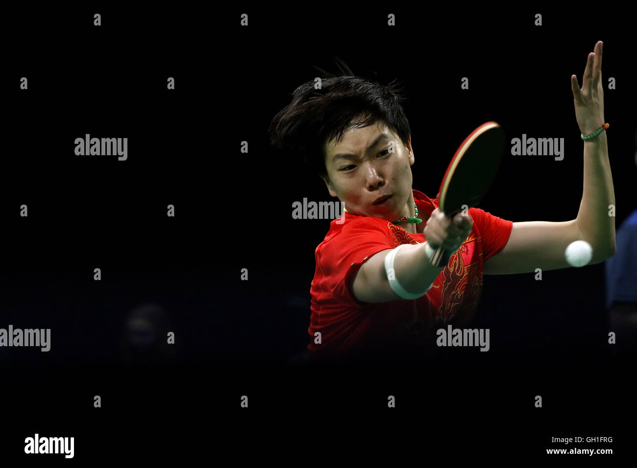 Rio De Janeiro, Brazil. 8th Aug, 2016. Li Xiaoxia of China competes ...