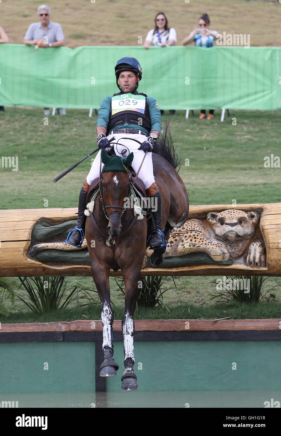 Rio de Janeiro, Brazil. 8th Aug, 2016. Carlos Parro of Brazil on horse ...