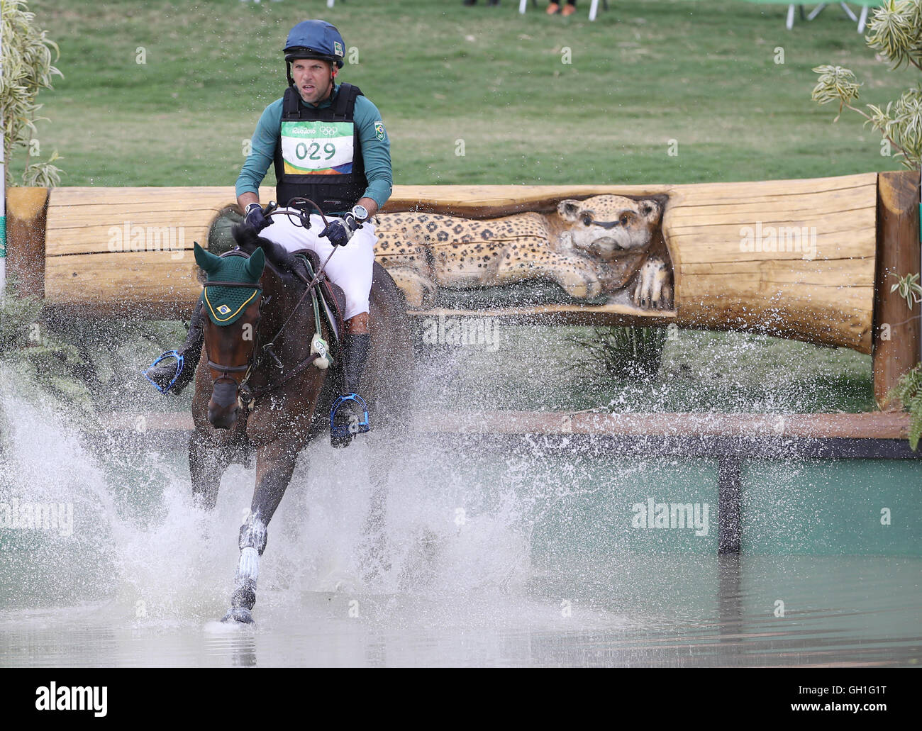 Rio de Janeiro, Brazil. 8th Aug, 2016. Carlos Parro of Brazil on horse ...
