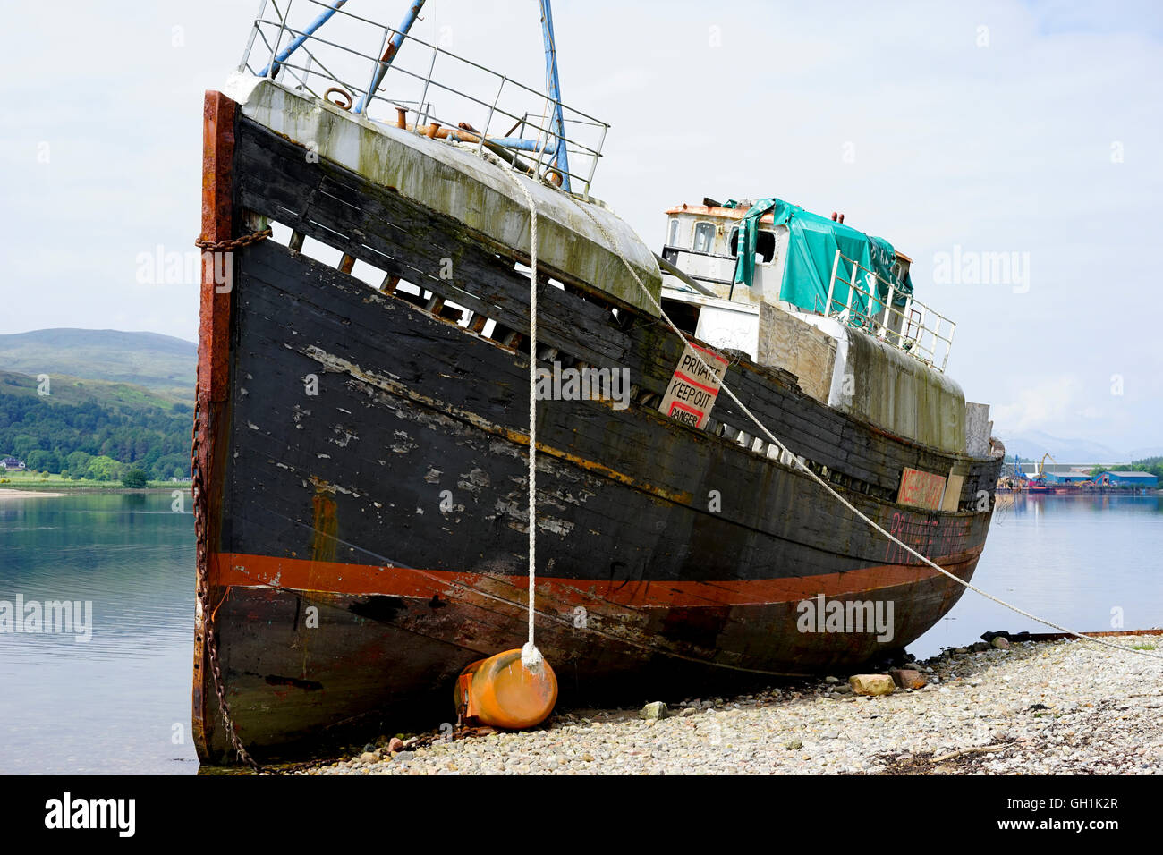 Deserted boat near Corpach, Fort William, Scotland, UK Stock Photo - Alamy