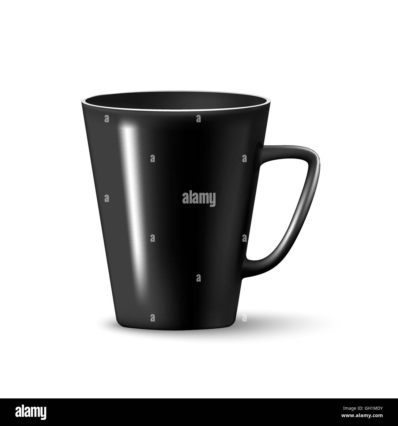 Vector Black mug cup isolated Stock Vector Image & Art - Alamy