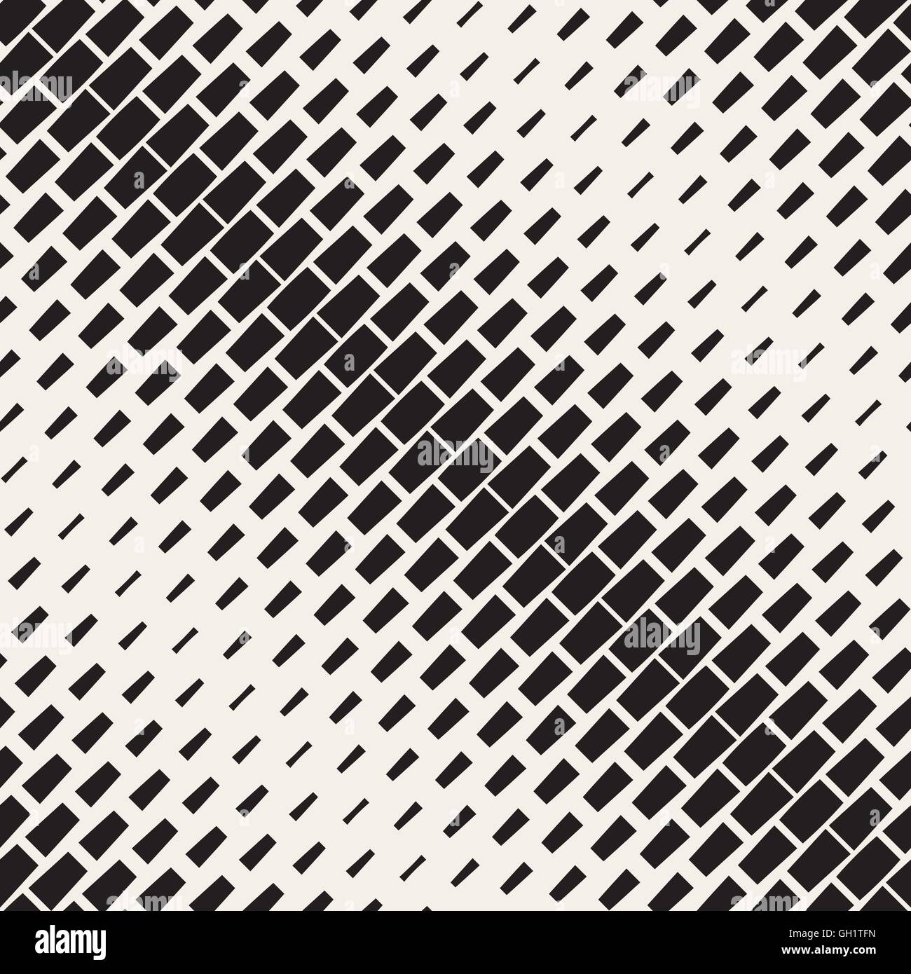 Vector Seamless Black And White Diagonal Halftone Rectangles Pattern Stock Vector Image & Art ...