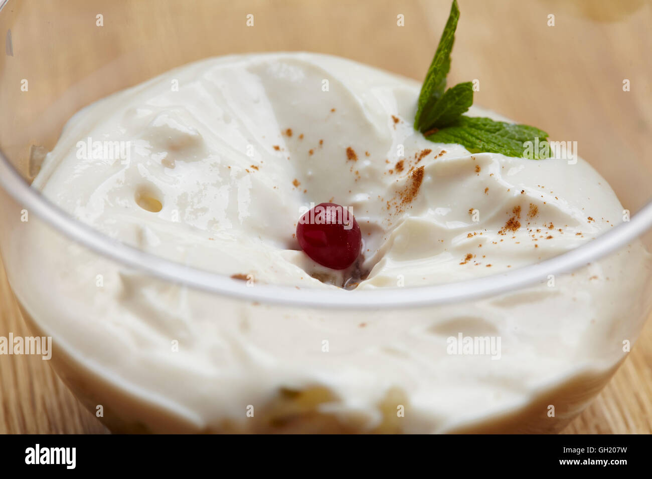 dessert cream in a small dish Stock Photo - Alamy