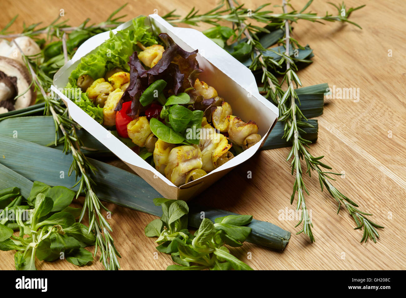 natural healthy food for breakfast fish with vegetables Stock Photo - Alamy
