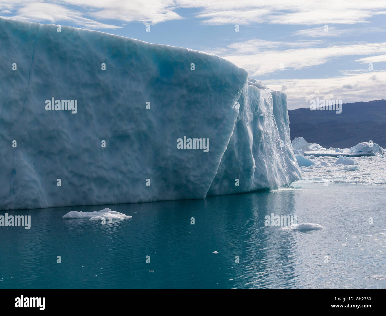 Icebergs Qooroq Ice Fjord fed from Greenland Ice Sheet glacier ...