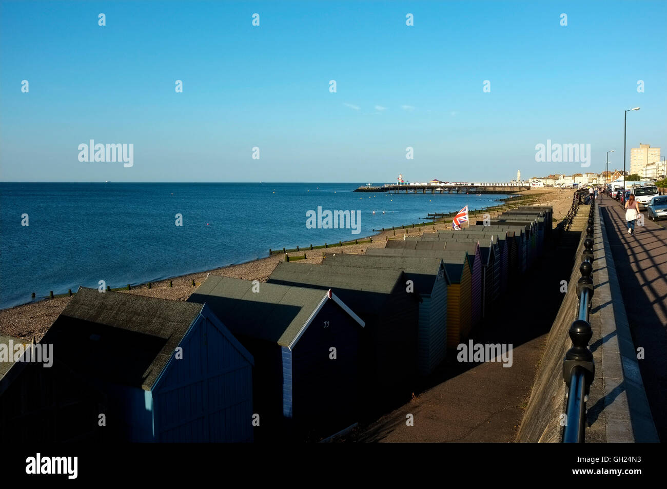 kent coastal town of herne bay in the south east of uk august 2016 ...