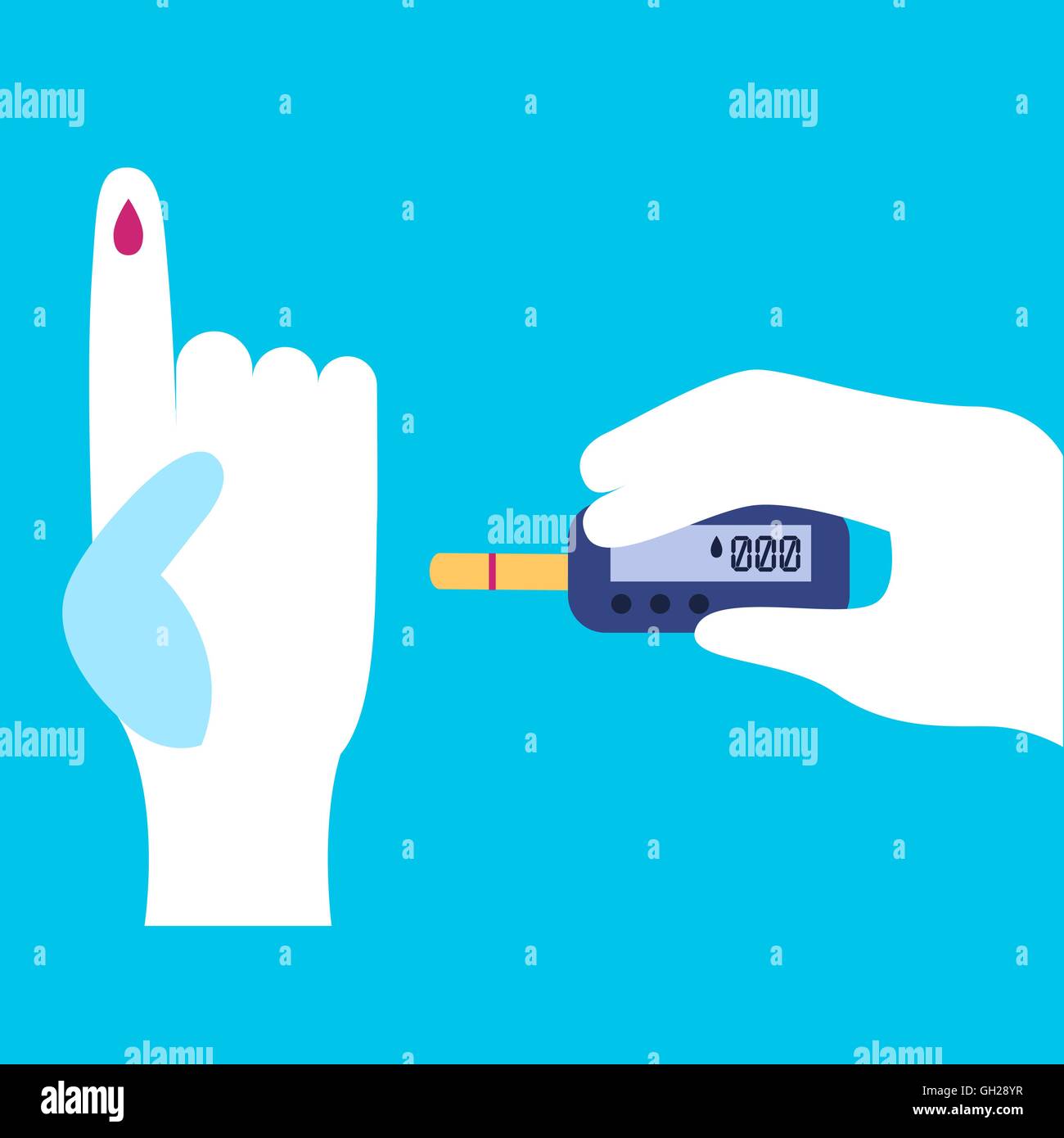 Finger blood test color Stock Vector Images - Alamy