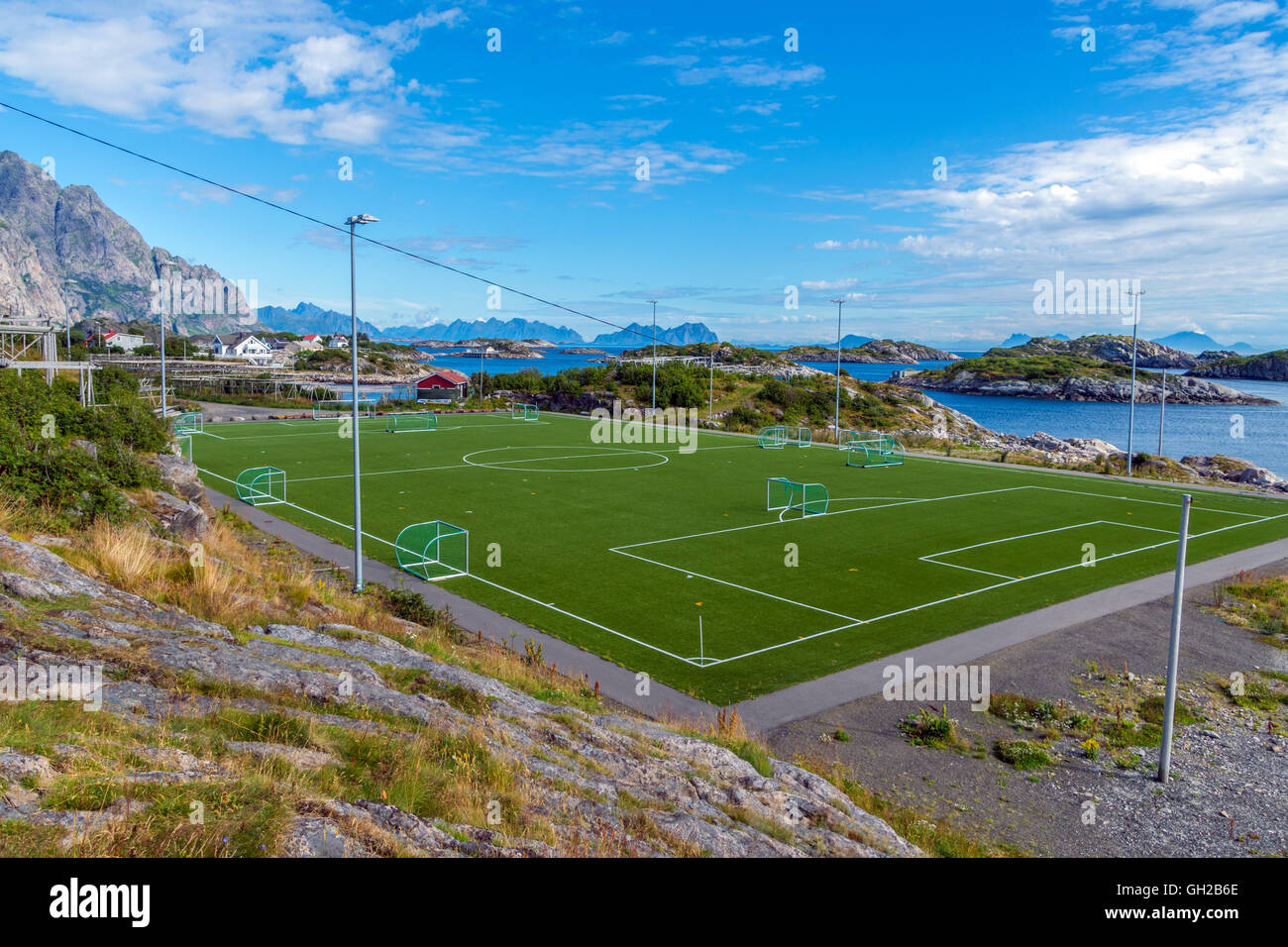 Lofoten football pitch hi-res stock photography and images - Alamy
