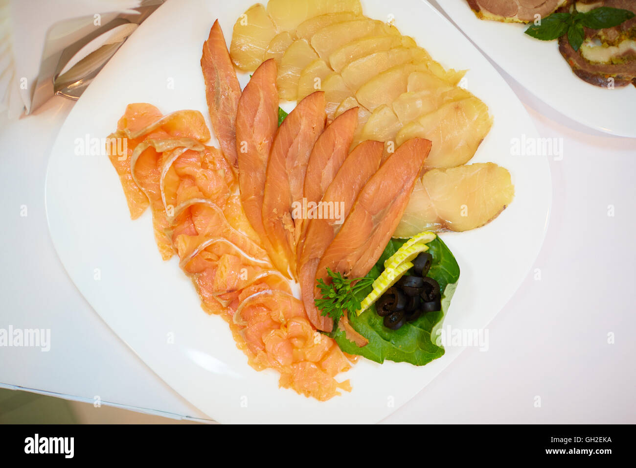 serving dishes in the restaurant Stock Photo - Alamy