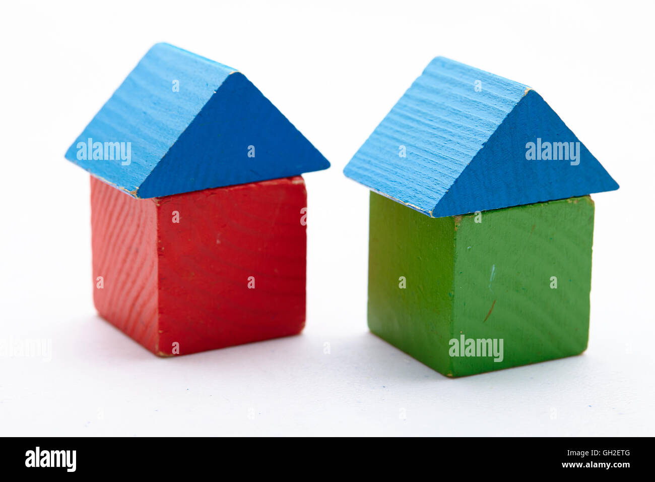 House made of wooden blocks Stock Photo - Alamy