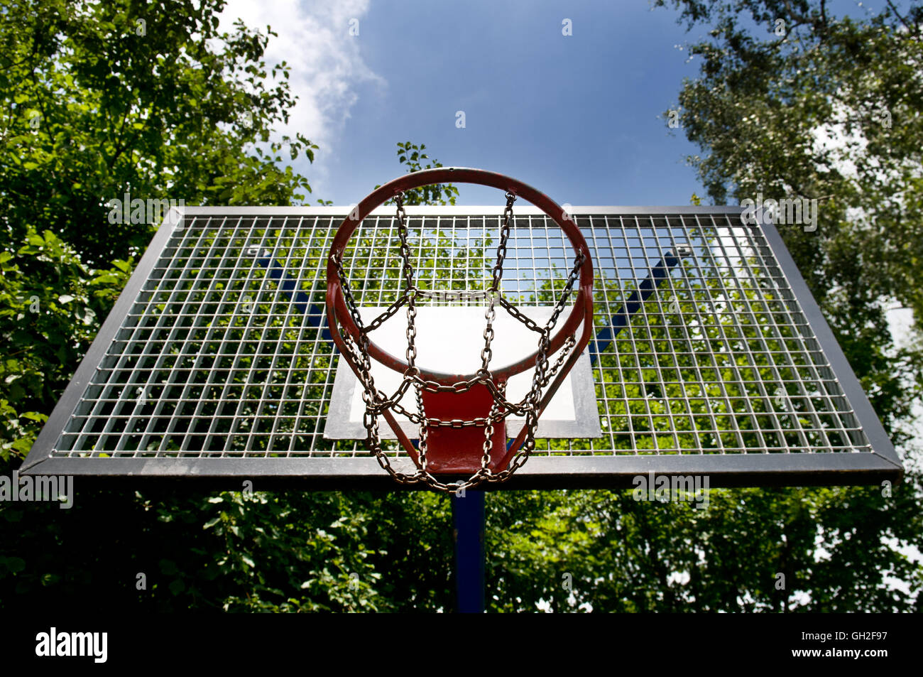 basketball hoop to play outdoors Stock Photo - Alamy
