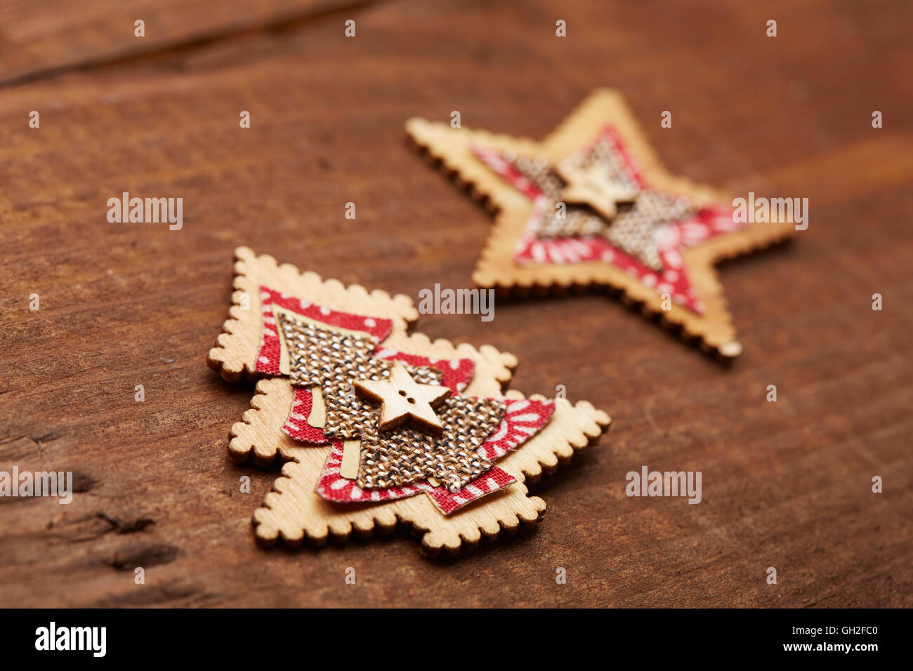 tree and asterisk Christmas decorate Stock Photo - Alamy