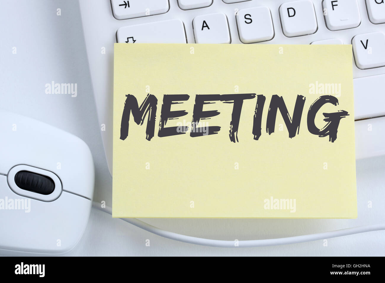 Meeting appointment business team office computer keyboard Stock Photo ...