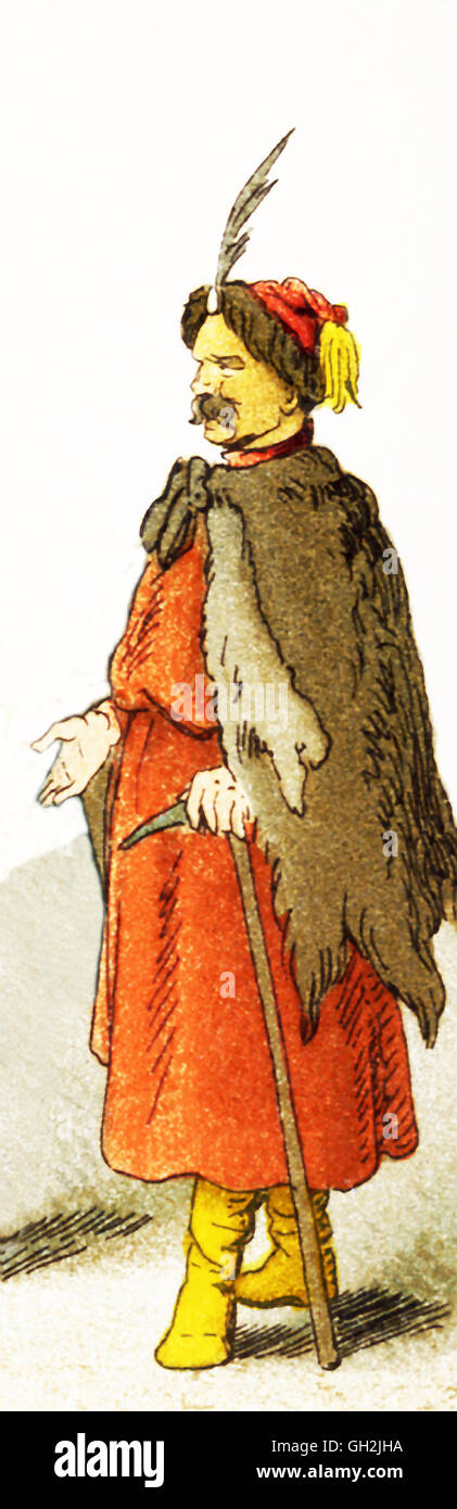 The figure shown here represents a Polish man. The illustration dates ...