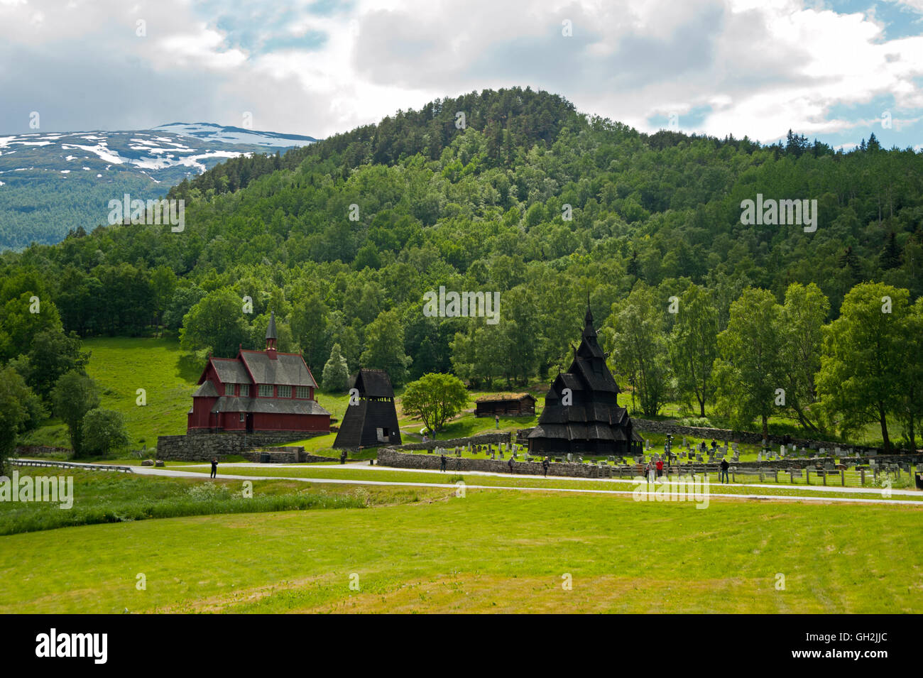 view of stave church kirk worship place Stock Photo - Alamy