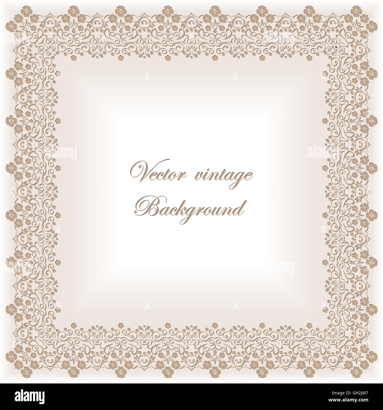 Abstract square lace frame with paper swirls Stock Vector Image & Art ...