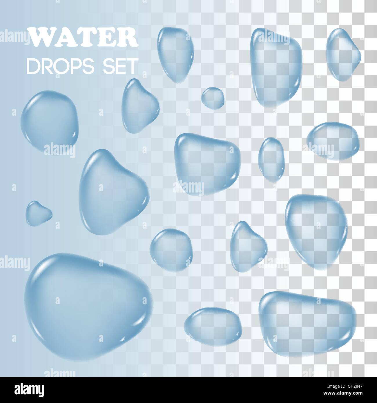 Water drops. Vector objects. Rain on background Stock Vector Image ...