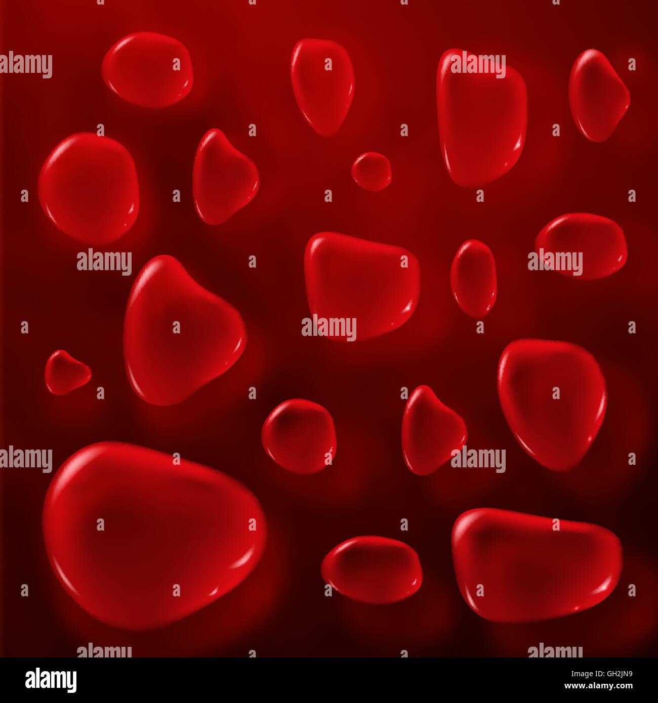 Transparent red color drops on black background Stock Vector Image ...